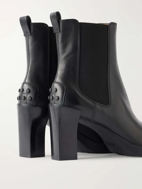 TOD'S Tronchetto Elastico 80 Leather Ankle Boots