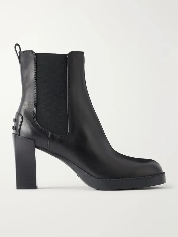 TOD'S Leather Ankle Boots - Black