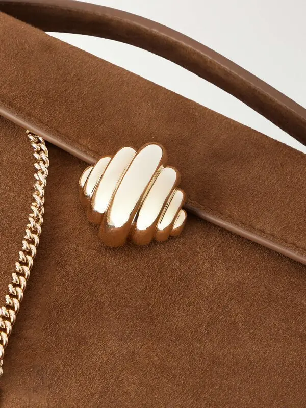 AQUAZZURA Alex Suede Clutch Bag