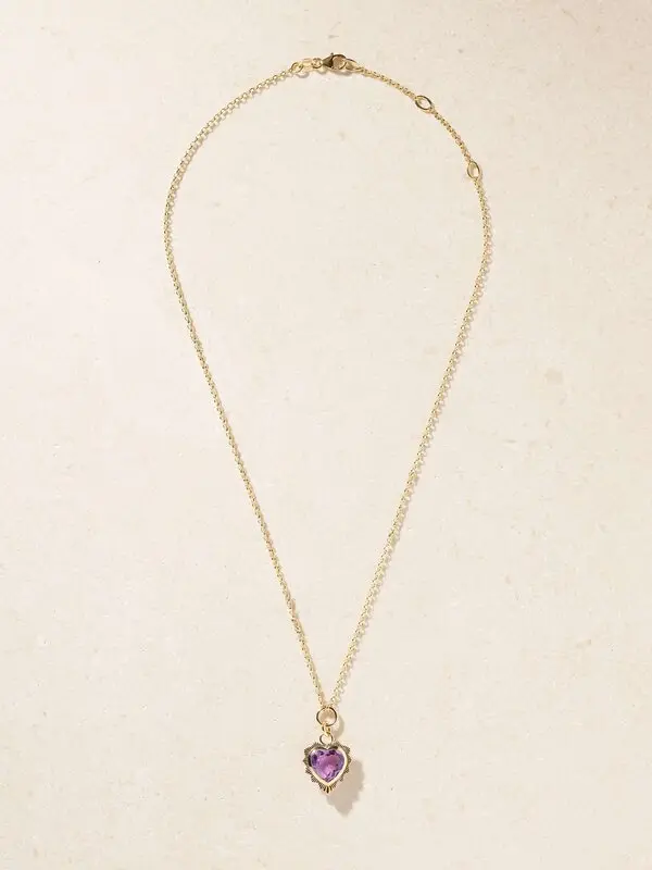 FOUNDRAE True Love 18-karat Amethyst Pendant Necklace