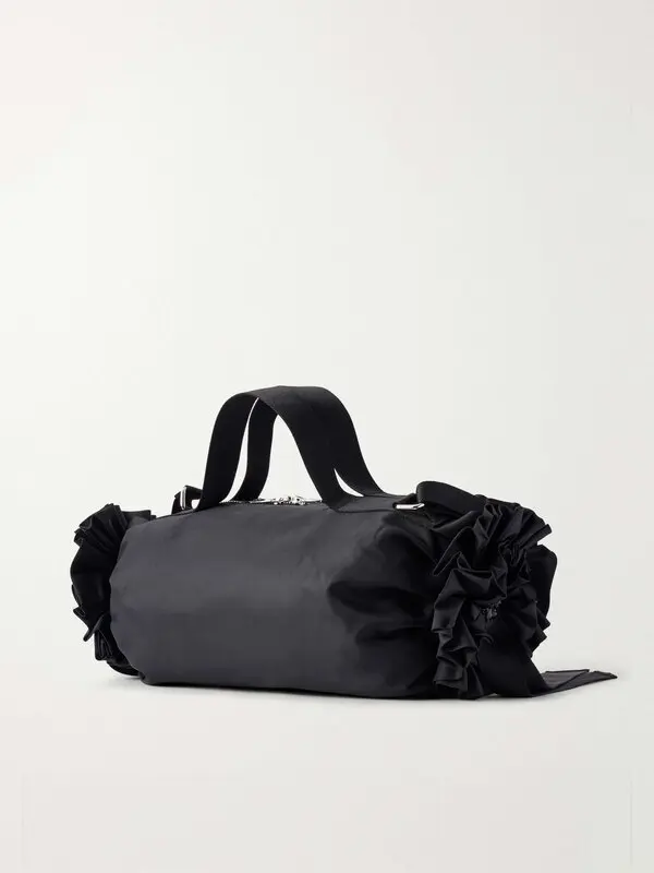 Simone Rocha Double Ribbon Rosette Crystal-embellished Satin Shoulder Bag