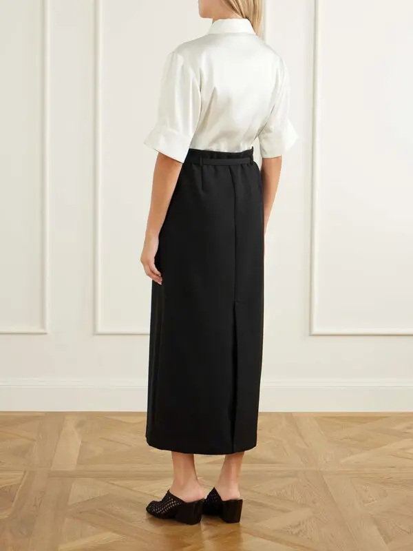 Simkhai Alvera Belted Twill Midi Dress