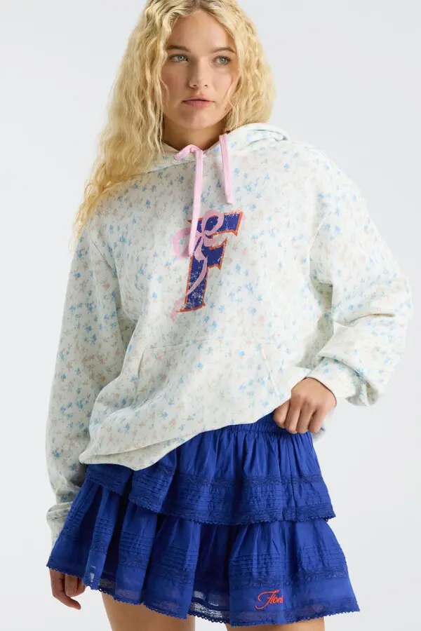 LoveShackFancy Ruffle Mini Skirt - Gator Blue