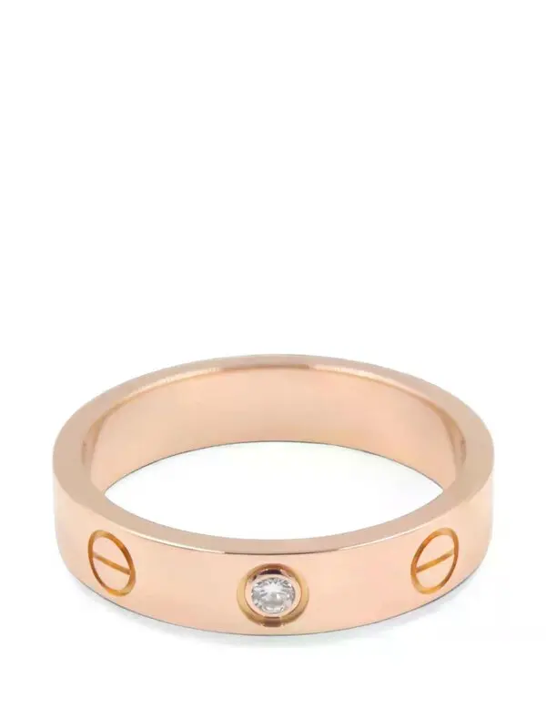 Cartier 2010s Mini Love Diamond Ring - Pink