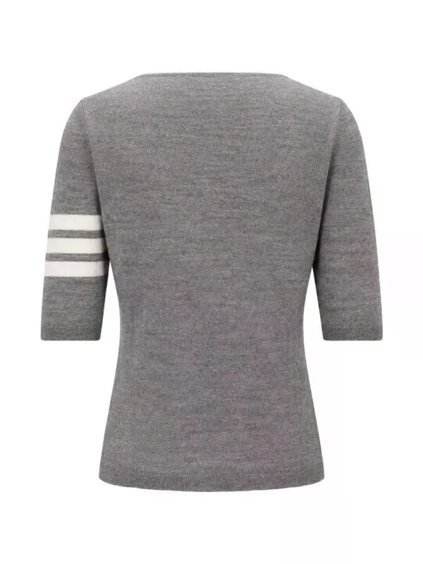 LA ROSE Stripe-detail Merino Wool Sweatshirt