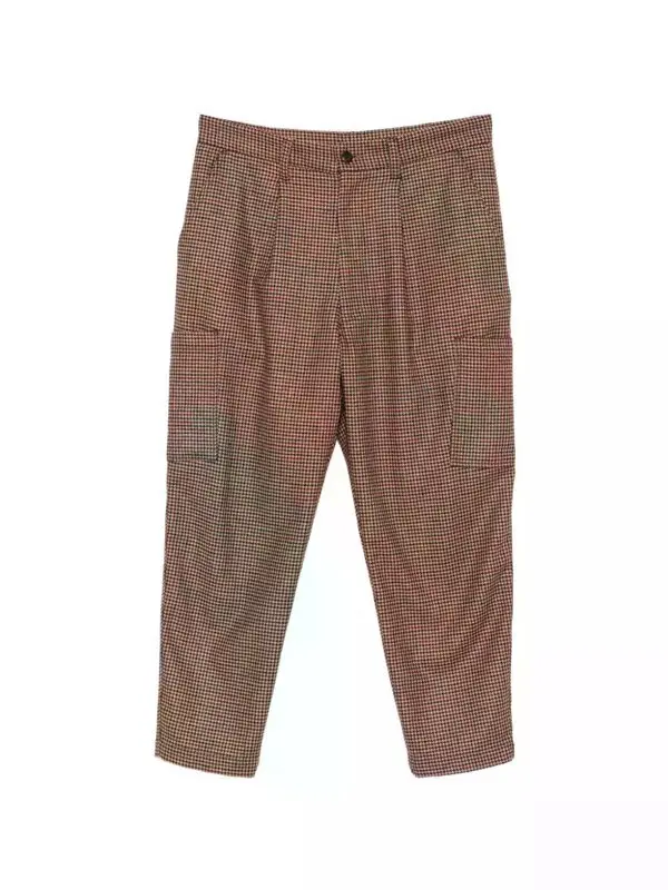 Eleventy Houndstooth-pattern Tapered Trousers