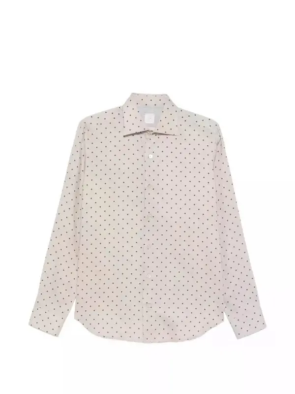 Eleventy Polka-dot Long-sleeve Shirt