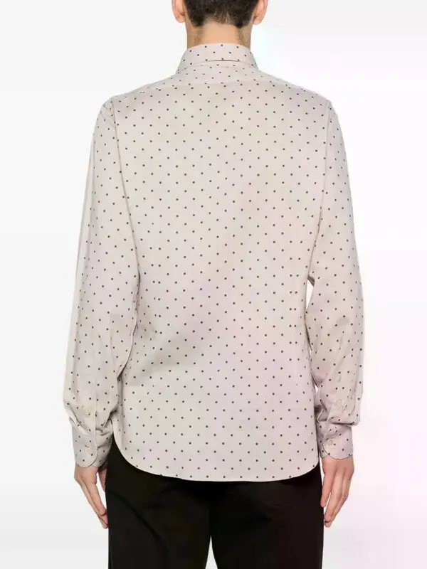 Eleventy Polka-dot Long-sleeve Shirt