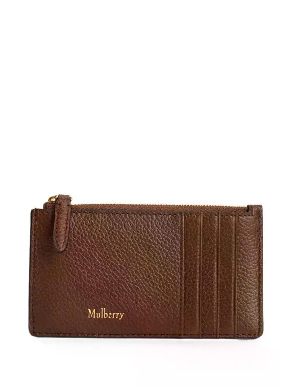 Mulberry Small Continental Logo-print Zipped Wallet - Brown
