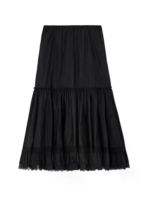 GANNI Skirt In Flyweight Nylon - Black