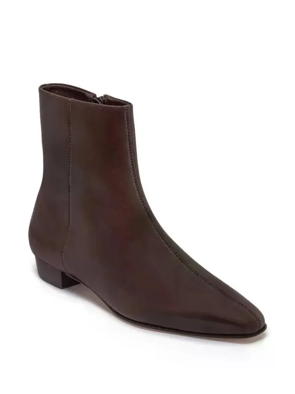 Bernardo Rema Central-seam Leather Ankle Boots