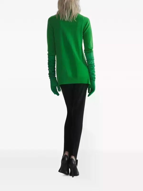 MUGLER Emerald Cashmere Open Cardigan