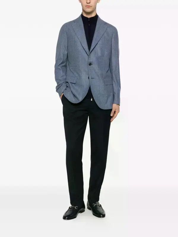 Eleventy Pinstriped Notched-lapel Jacket