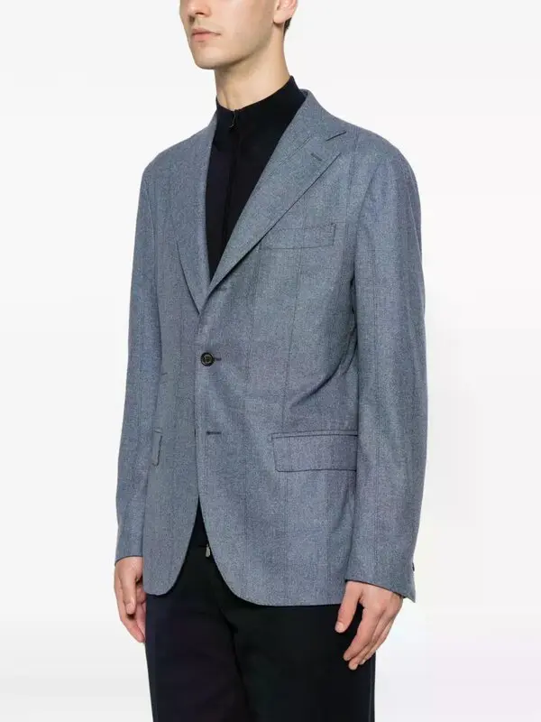 Eleventy Pinstriped Notched-lapel Jacket