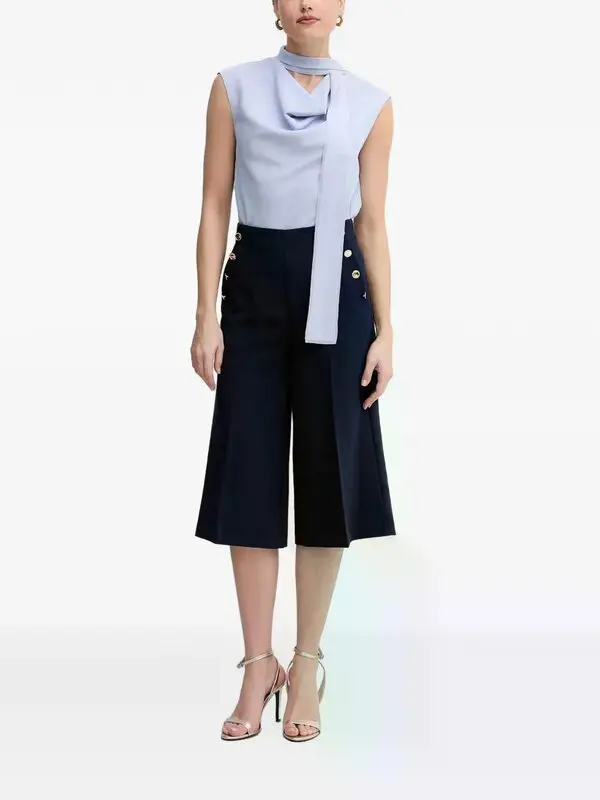 Sisley Cowl-neck Scarf Top - Blue