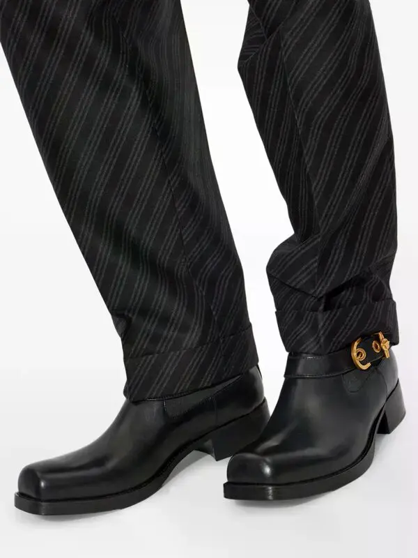 Versace Orlando Leather Chelsea Boots
