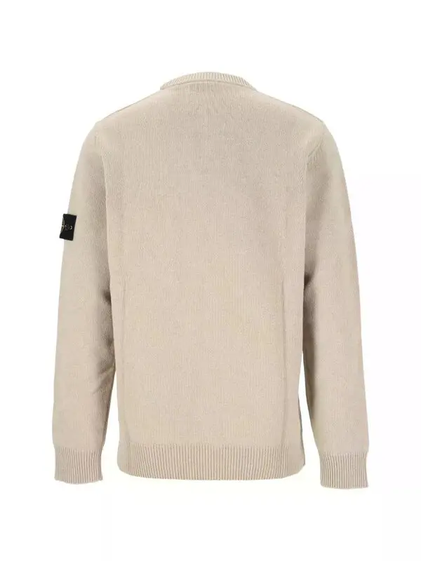 Stone Island 5100072 Lambswool Regular-fit Crewneck Jumper With Ribbed Trims