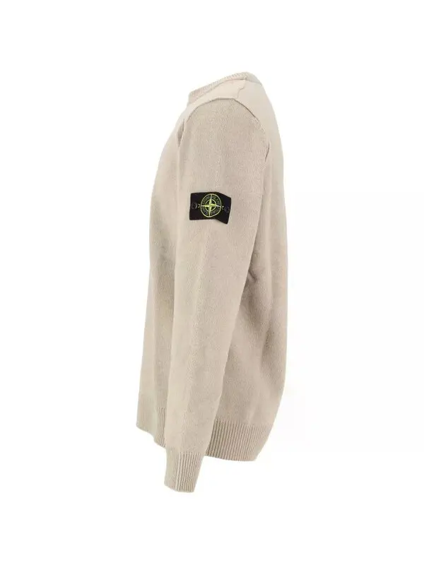 Stone Island 5100072 Lambswool Regular-fit Crewneck Jumper With Ribbed Trims