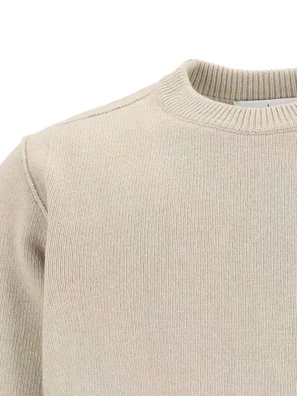 Stone Island 5100072 Lambswool Regular-fit Crewneck Jumper With Ribbed Trims
