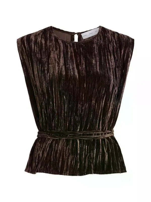 Proenza Schouler White Label Lyra Sleeveless Blouse - Brown