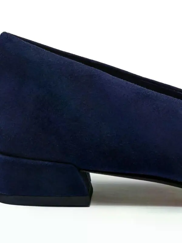 Bernardo Nero Suede Almond-toe Pumps