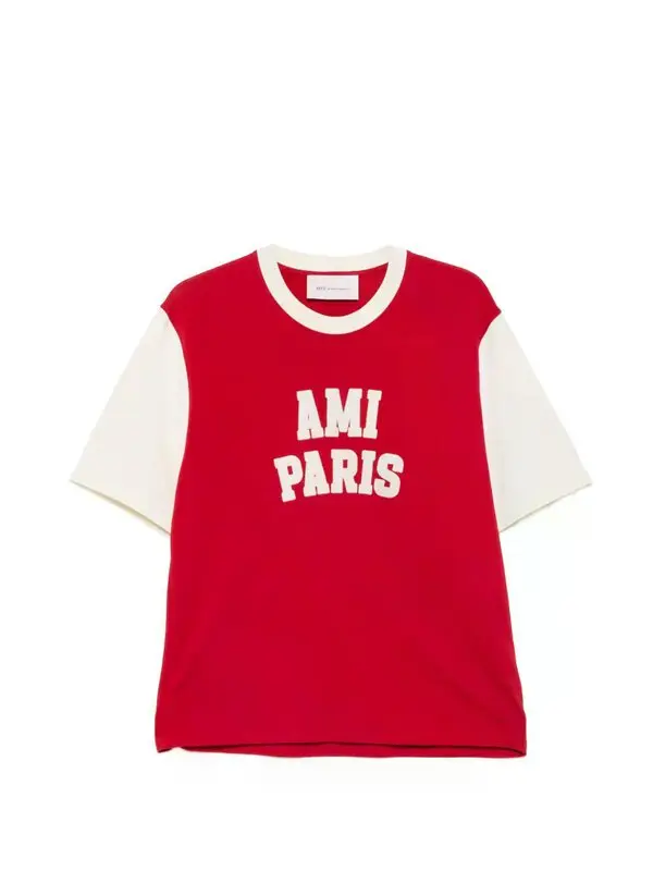 AMI Paris Logo Print T-shirt - Red