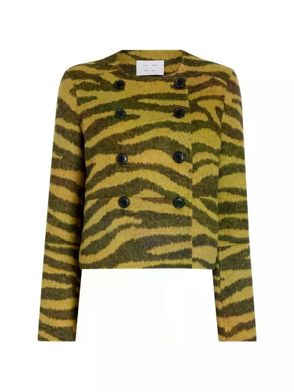 Proenza Schouler White Label Courtney Zebra-jacquard Jacket