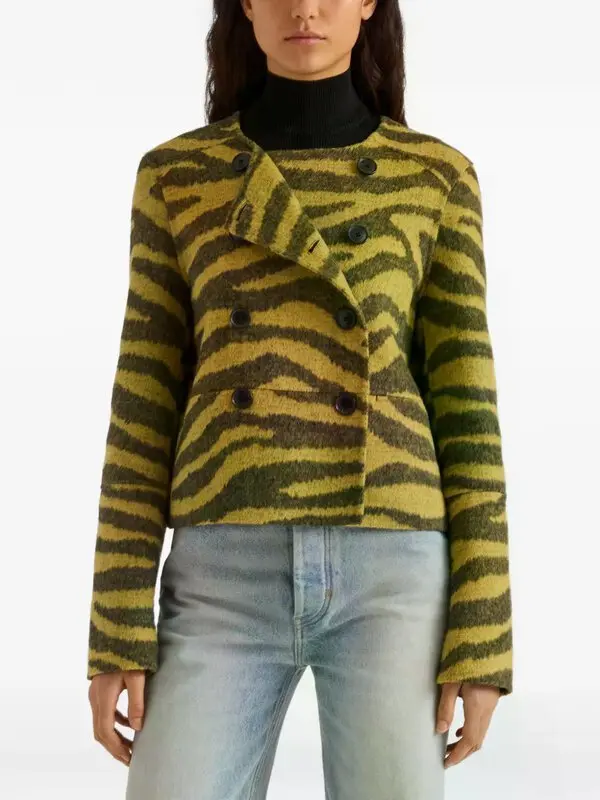 Proenza Schouler White Label Courtney Zebra-jacquard Jacket