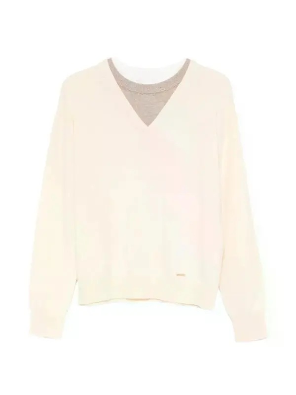 Sandro V-neck Sweater - Neutrals