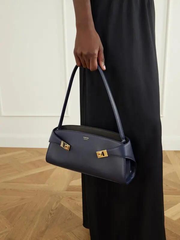FERRAGAMO Leather Shoulder Bag - Blue