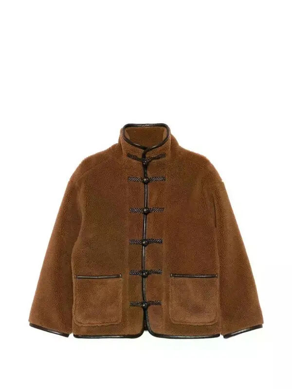 Sandro Faux-fur Toggle-fastening Jacket - Brown