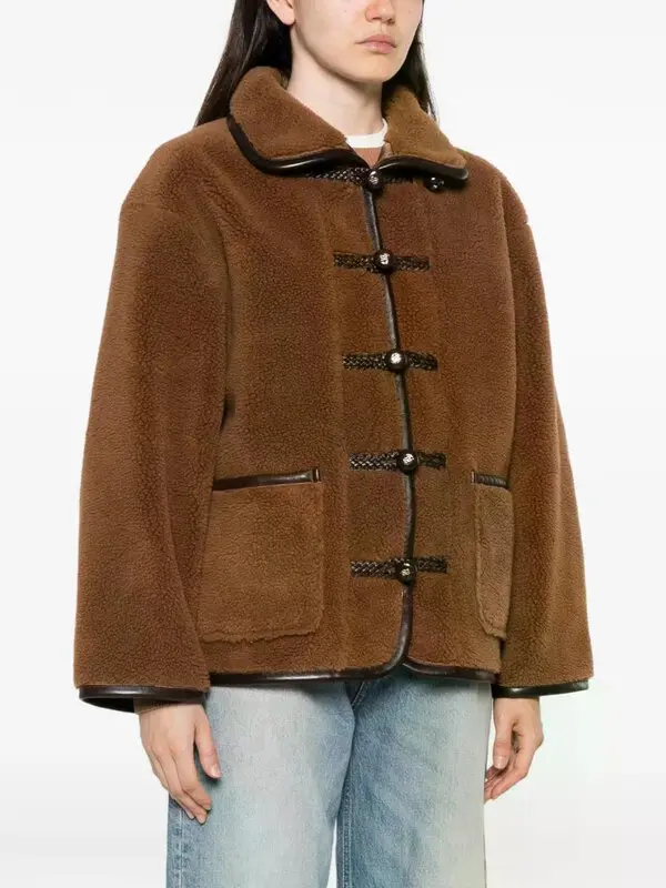 Sandro Faux-fur Toggle-fastening Jacket