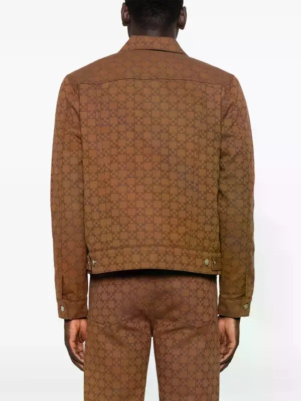 Sandro Monogram-pattern Denim Jacket