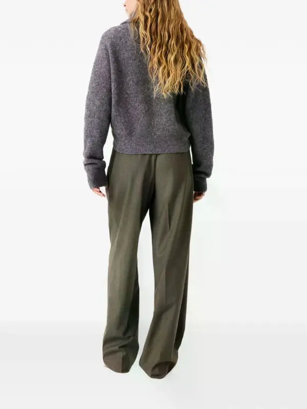 Maje Half-zip High-neck Sweater