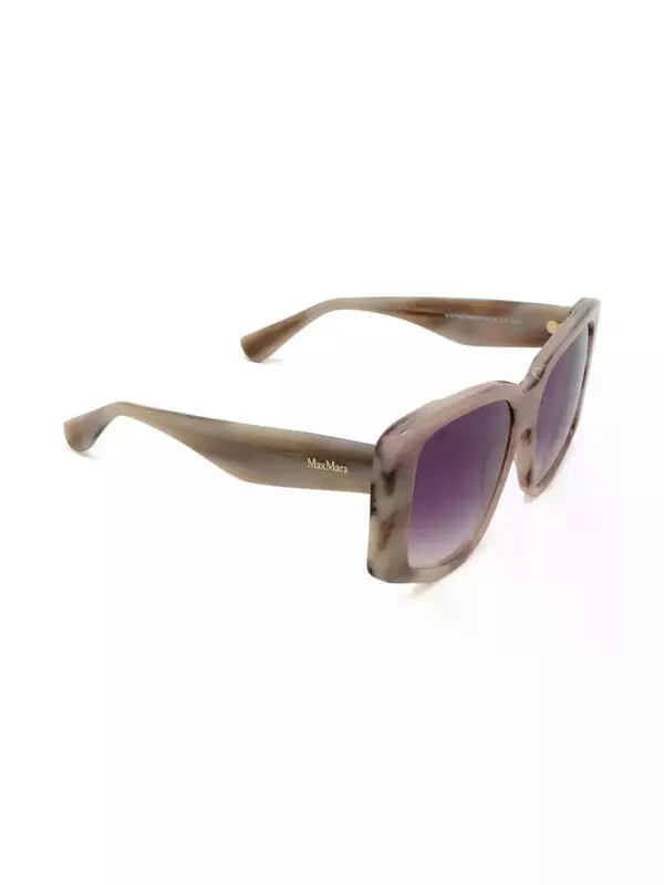 Max Mara Logo-print Sunglasses - Neutrals