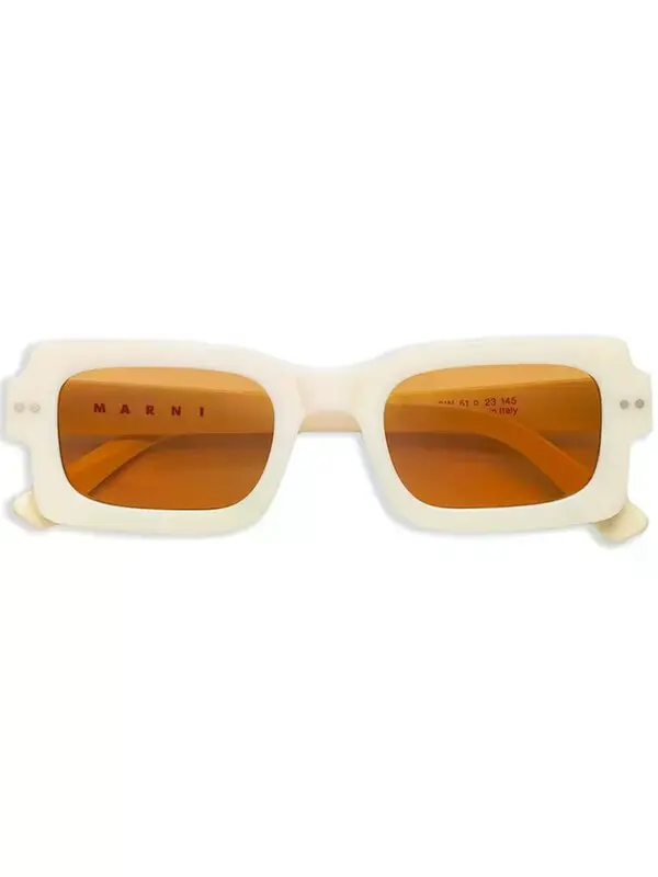 Marni Lake Vostok Rectangle-frame Sunglasses - White