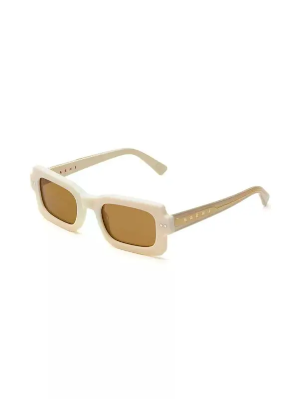 Marni Lake Vostok Rectangle-frame Sunglasses - White