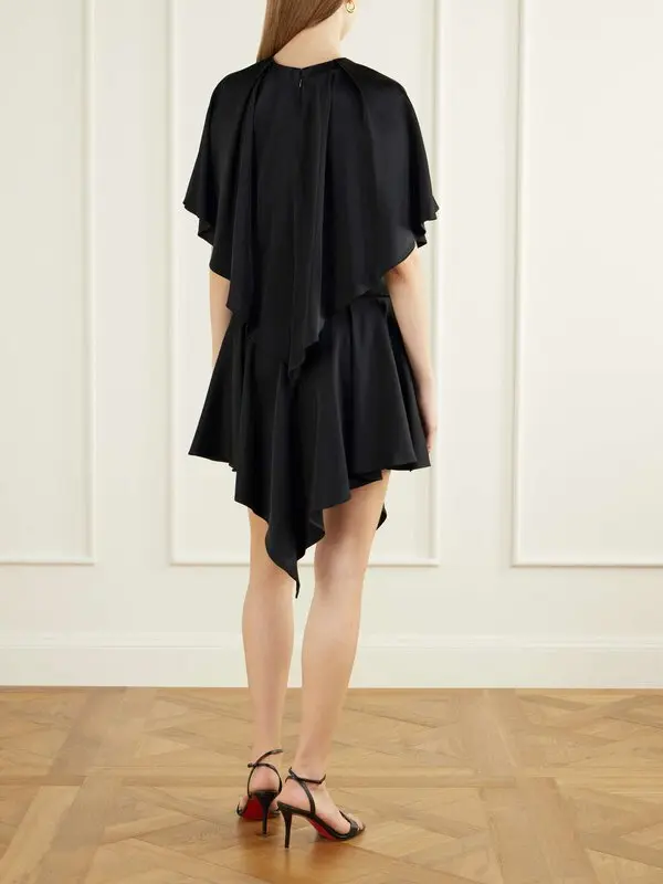 Stella McCartney Gathered Satin Mini Dress