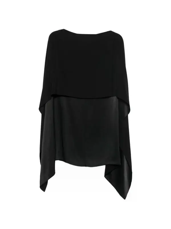 Alberta Ferretti Cropped Cape-style Tunic - Black
