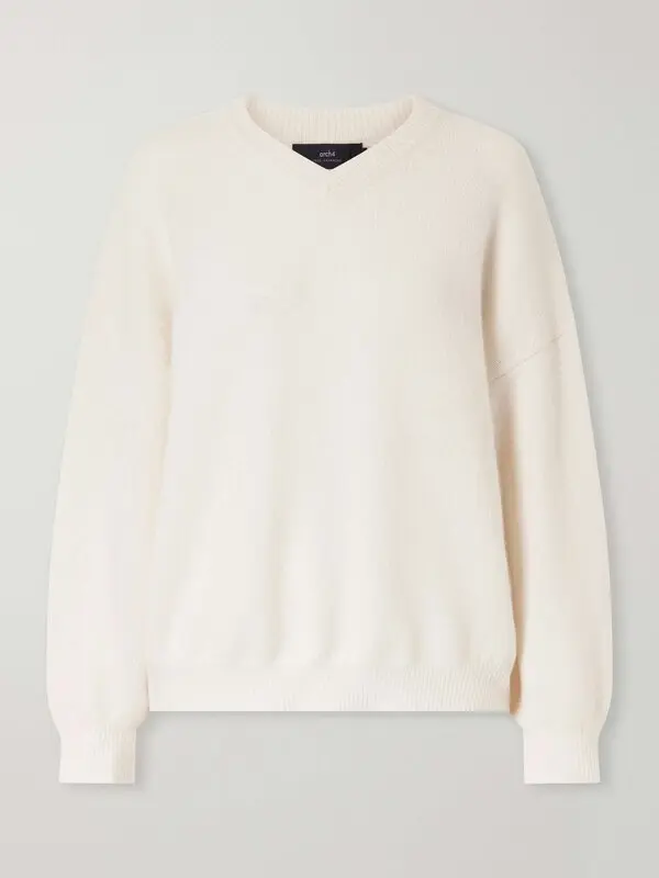 Arch4 Boundary Cashmere Sweater - Ivory
