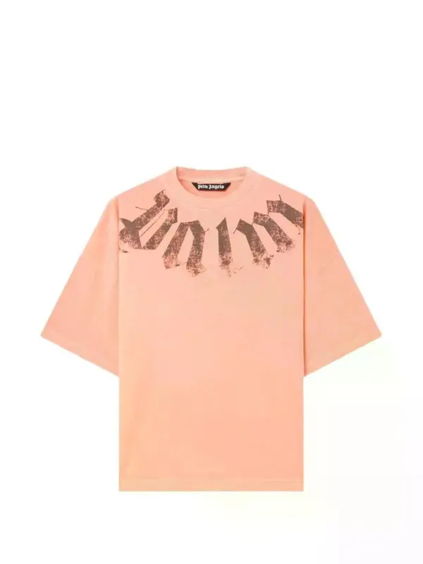Palm Angels Big Neck Logo Loose Tee - Orange