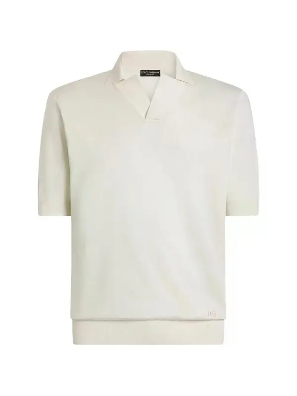 Dolce & Gabbana Silk Knit Polo Shirt