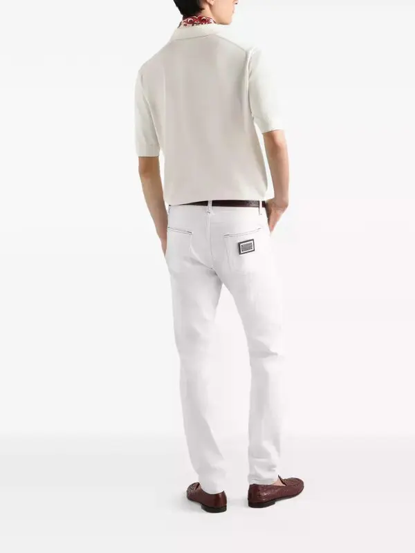 Dolce & Gabbana Silk Knit Polo Shirt