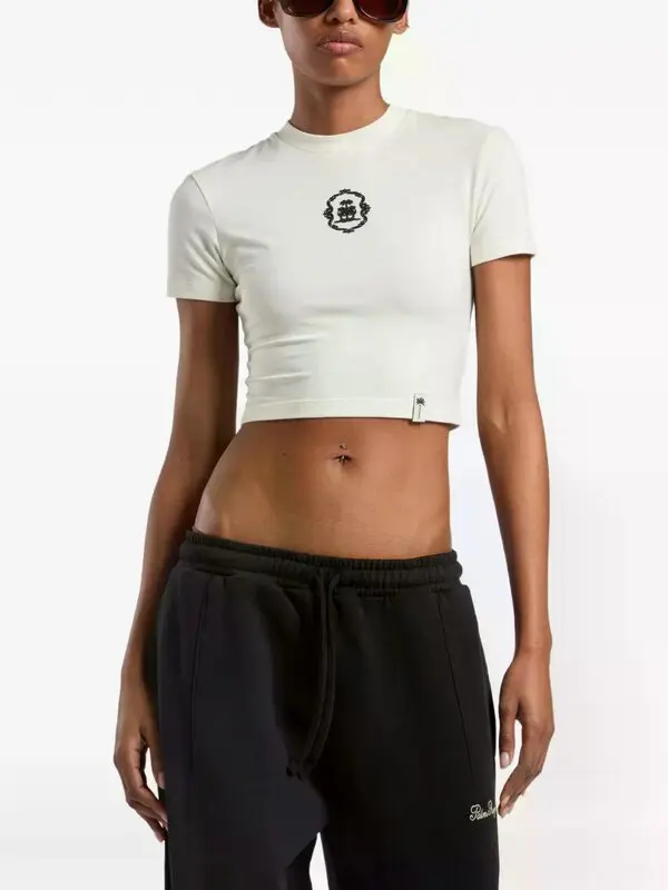 Palm Angels Lions Herald Cropped T-shirt