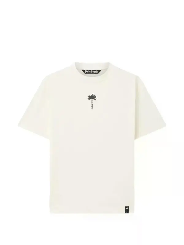Palm Angels Palm Tree-print T-shirt - Neutrals
