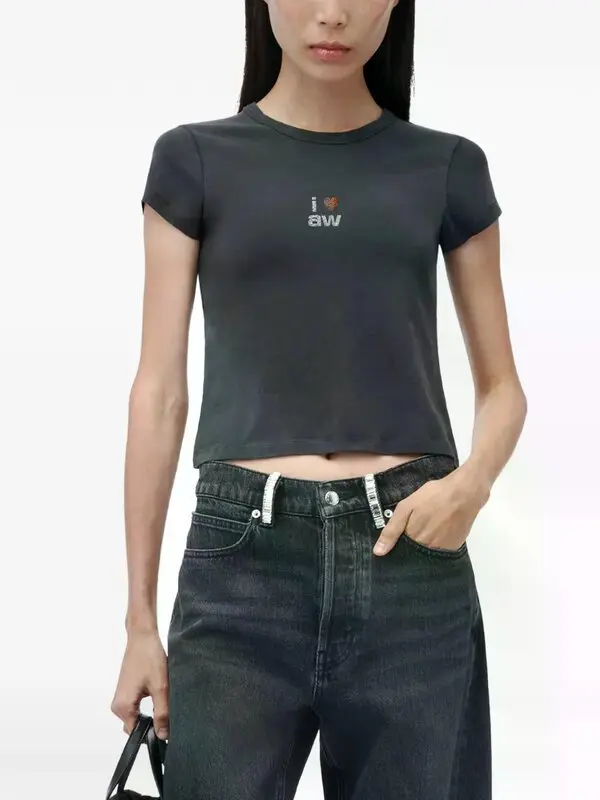 Alexander Wang Graphic-print Fitted T-shirt