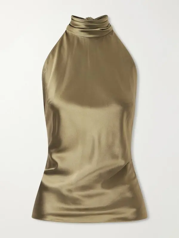 Ralph Lauren Chilton Satin Halterneck Top
