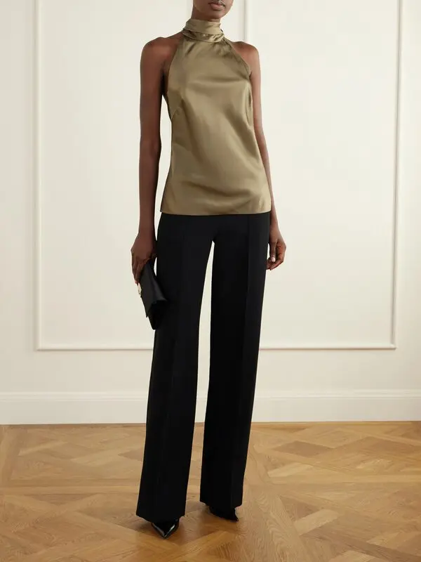 Ralph Lauren Chilton Satin Halterneck Top