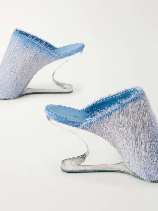 Rick Owens Cantilever Calf Hair Pumps