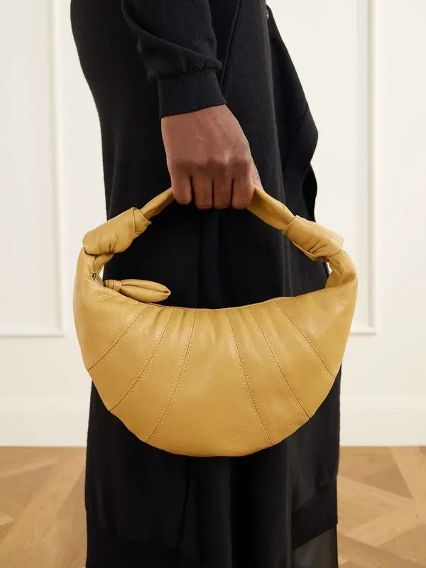 LEMAIRE Mini Fortune Croissant Paneled Leather Shoulder Bag